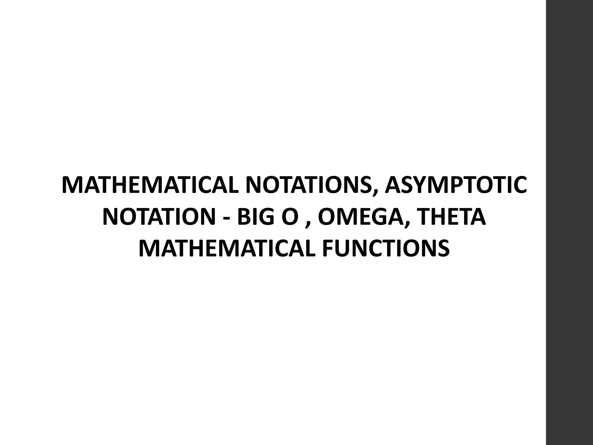Asymptotic notation | PPT