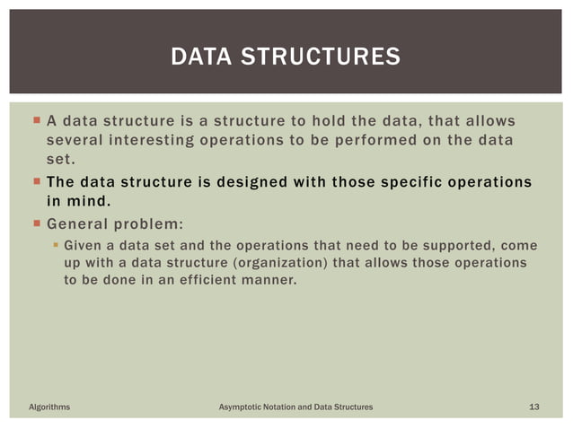 Asymptotic Notation and Data Structures | PPTX | Web Development | Internet
