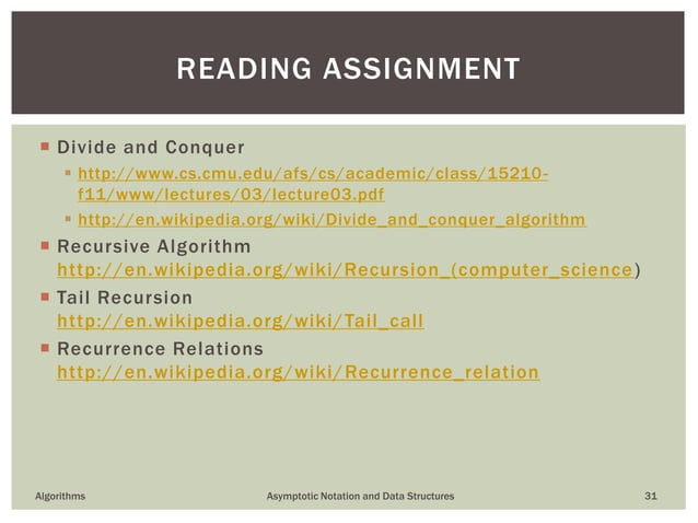 Asymptotic Notation and Data Structures | PPTX | Web Development | Internet