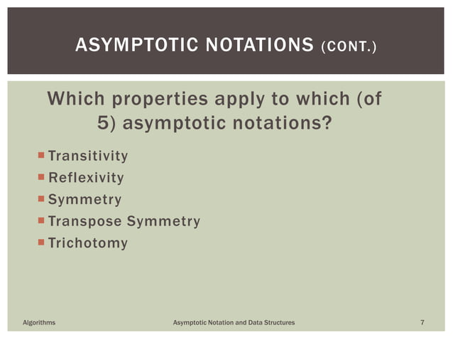 Asymptotic Notation and Data Structures | PPTX | Web Development | Internet
