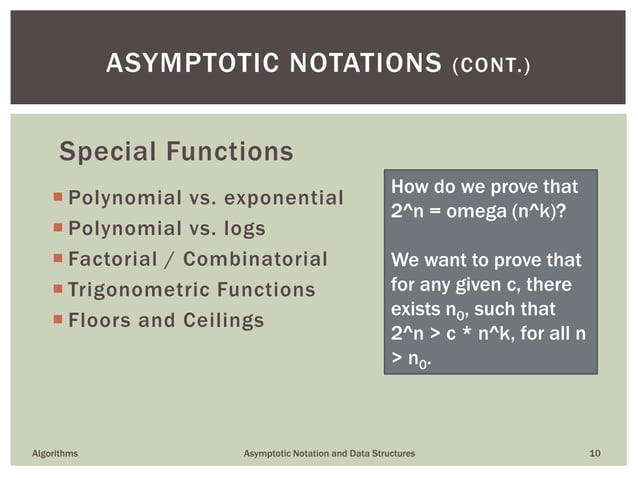 Asymptotic Notation And Data Structures Ppt