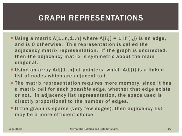 Asymptotic Notation and Data Structures | PPT