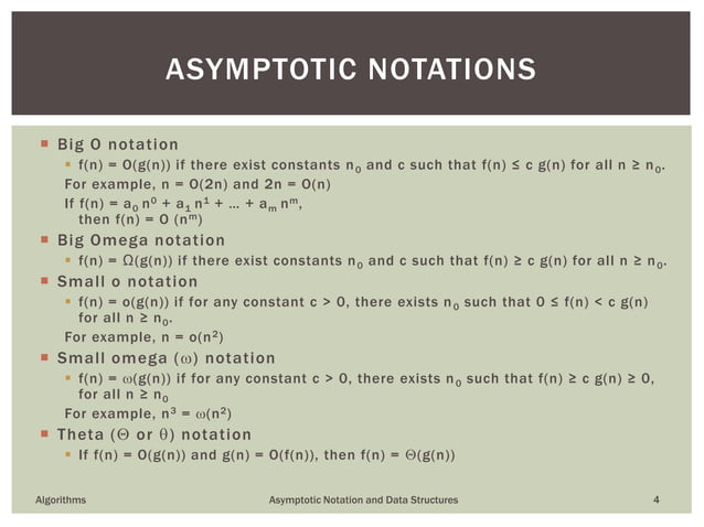 Asymptotic Notation And Data Structures Ppt