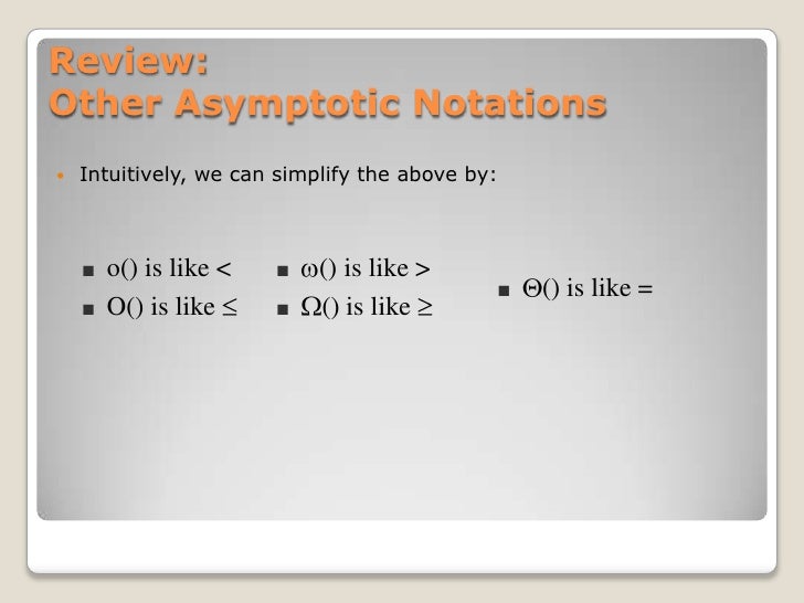 Asymptotic notations