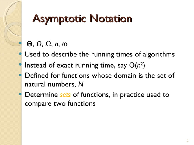 Asymptotic notations | PPT