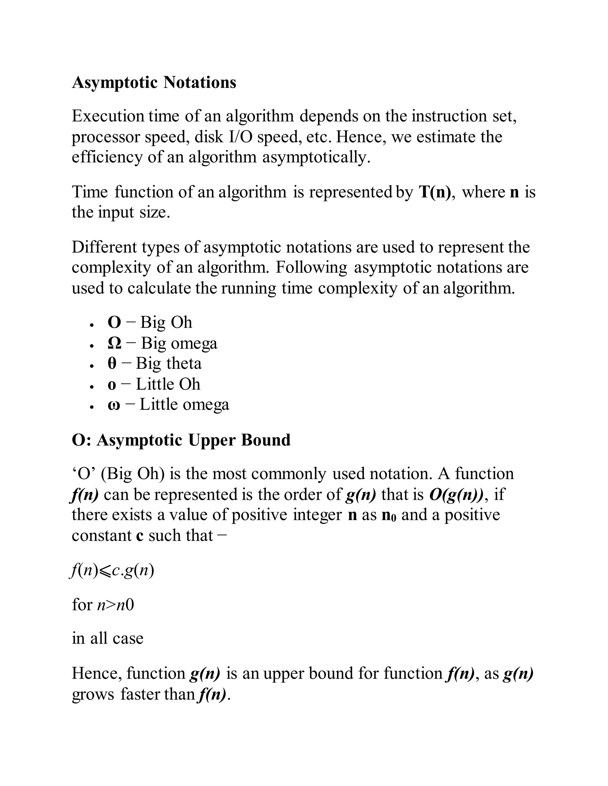 Asymptotic notations | DOCX