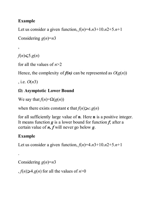 Asymptotic notations | DOCX