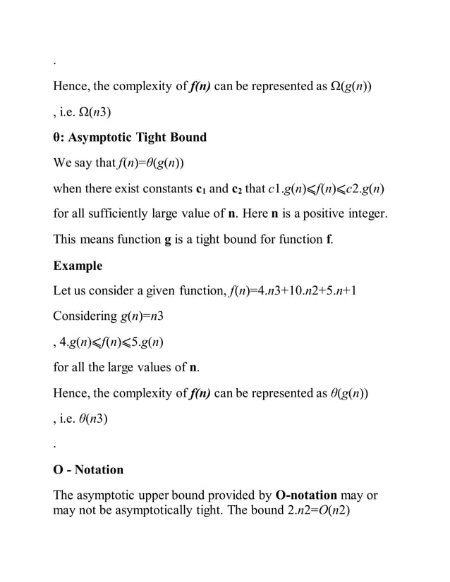 Asymptotic notations | DOCX