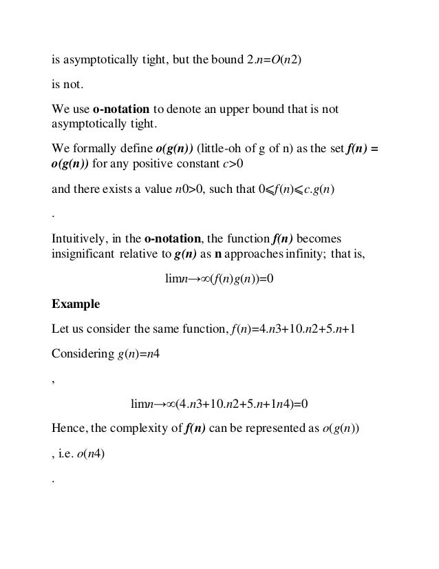 Asymptotic Notations 