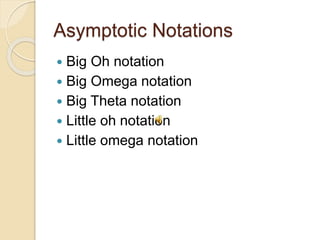 Asymptotic notations | PPTX