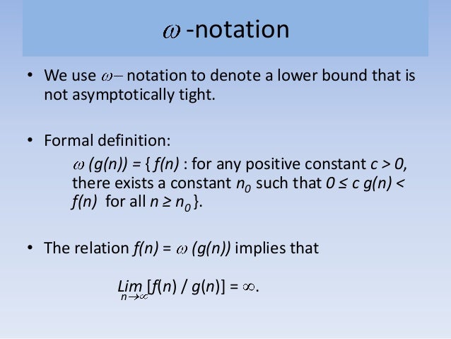 Asymptotic Notations