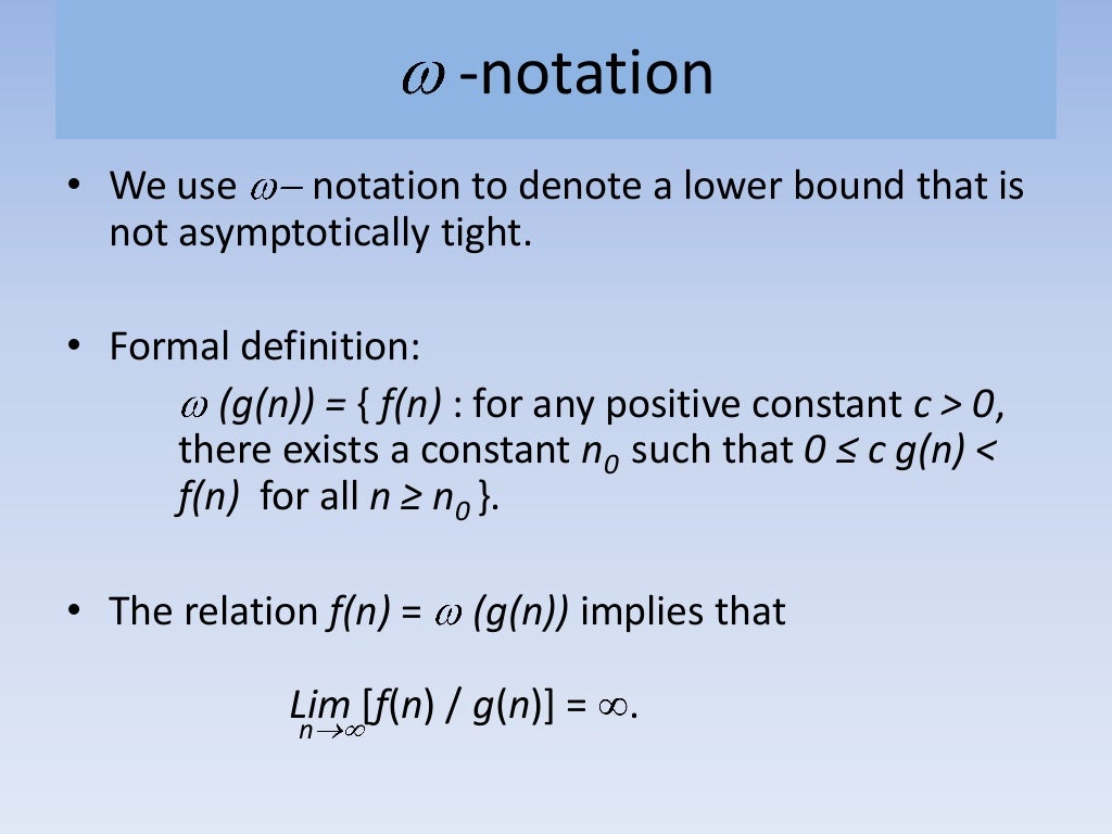 Asymptotic Notations