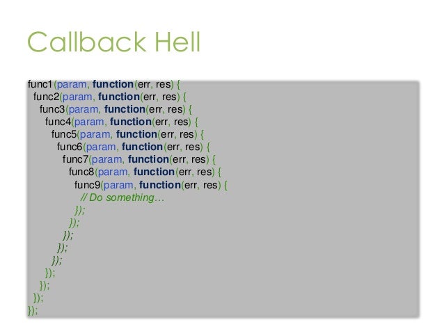 Avoiding Callback Hell with Async.js Avoiding Callback Hell with Async.js