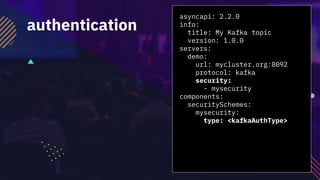 Describing Kafka security in AsyncAPI | PDF