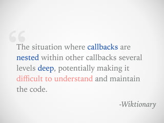 Getting out of Callback Hell in PHP | PDF | Web Development | Internet