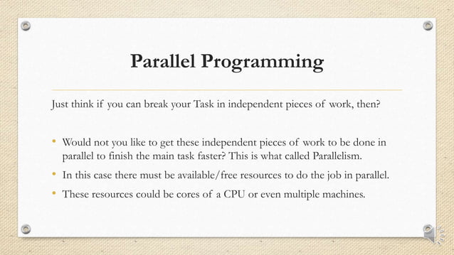 Asynchronous and parallel programming | PPTX