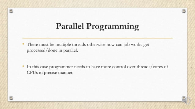 Asynchronous and parallel programming | PPTX