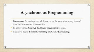 Asynchronous and parallel programming | PPTX