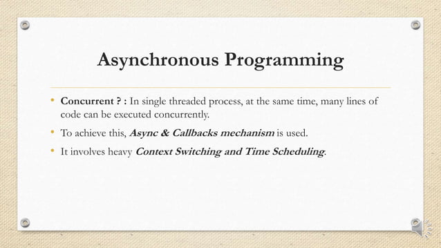 Asynchronous and parallel programming | PPTX