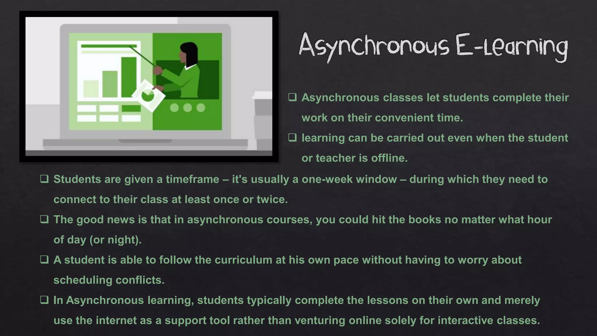 E Learning And Types Of E Learning Asynchronous And Synchronous E Learning Ppsx