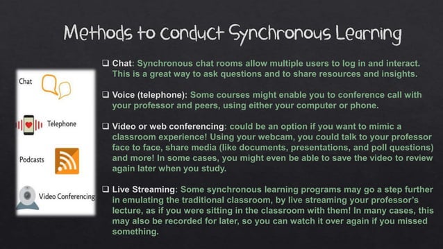 E-Learning and Types of E-Learning (Asynchronous and synchronous e learning) | PPSX
