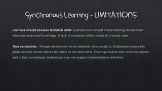 E-Learning and Types of E-Learning (Asynchronous and synchronous e ...