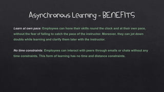E-Learning and Types of E-Learning (Asynchronous and synchronous e ...