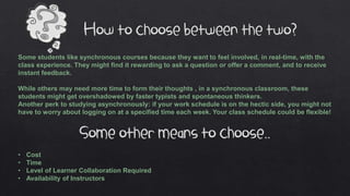 E-Learning and Types of E-Learning (Asynchronous and synchronous e ...
