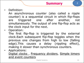 Asynchronous counter-Different clock pulse | PDF