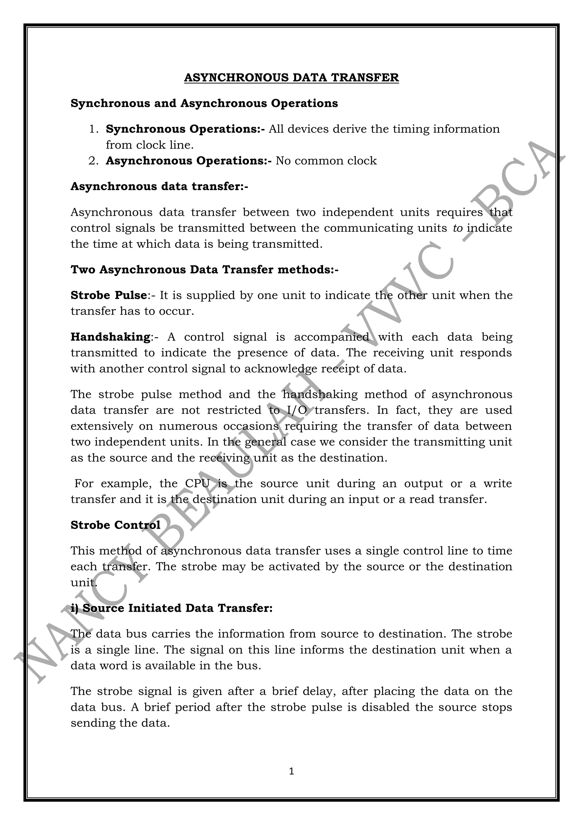 Asynchronous Data Transfer Pdf Computer Networking Computing
