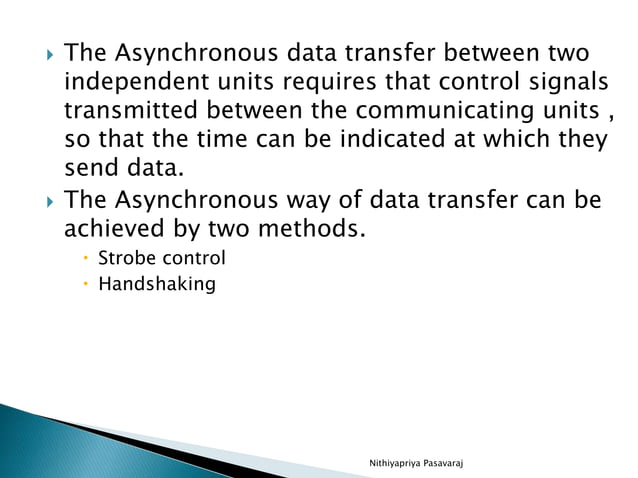 Asynchronous data transfer | PPTX