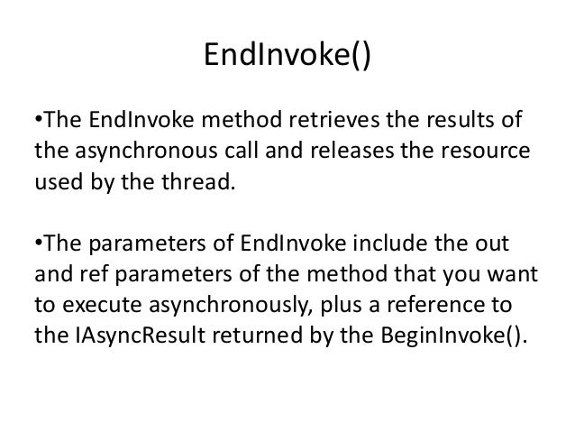 C Asynchronous Delegates