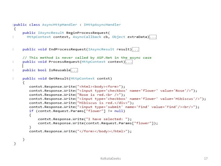 Asynchronous Handlers In