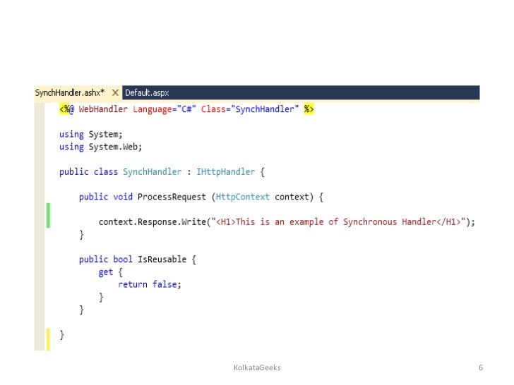 Asynchronous handlers in asp.net