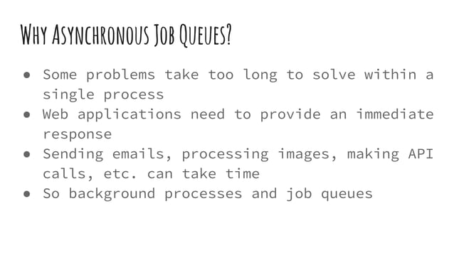 Asynchronous job queues with python-rq | PPT
