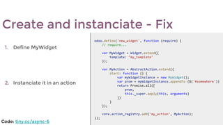 Asynchronous JS in Odoo | PPT