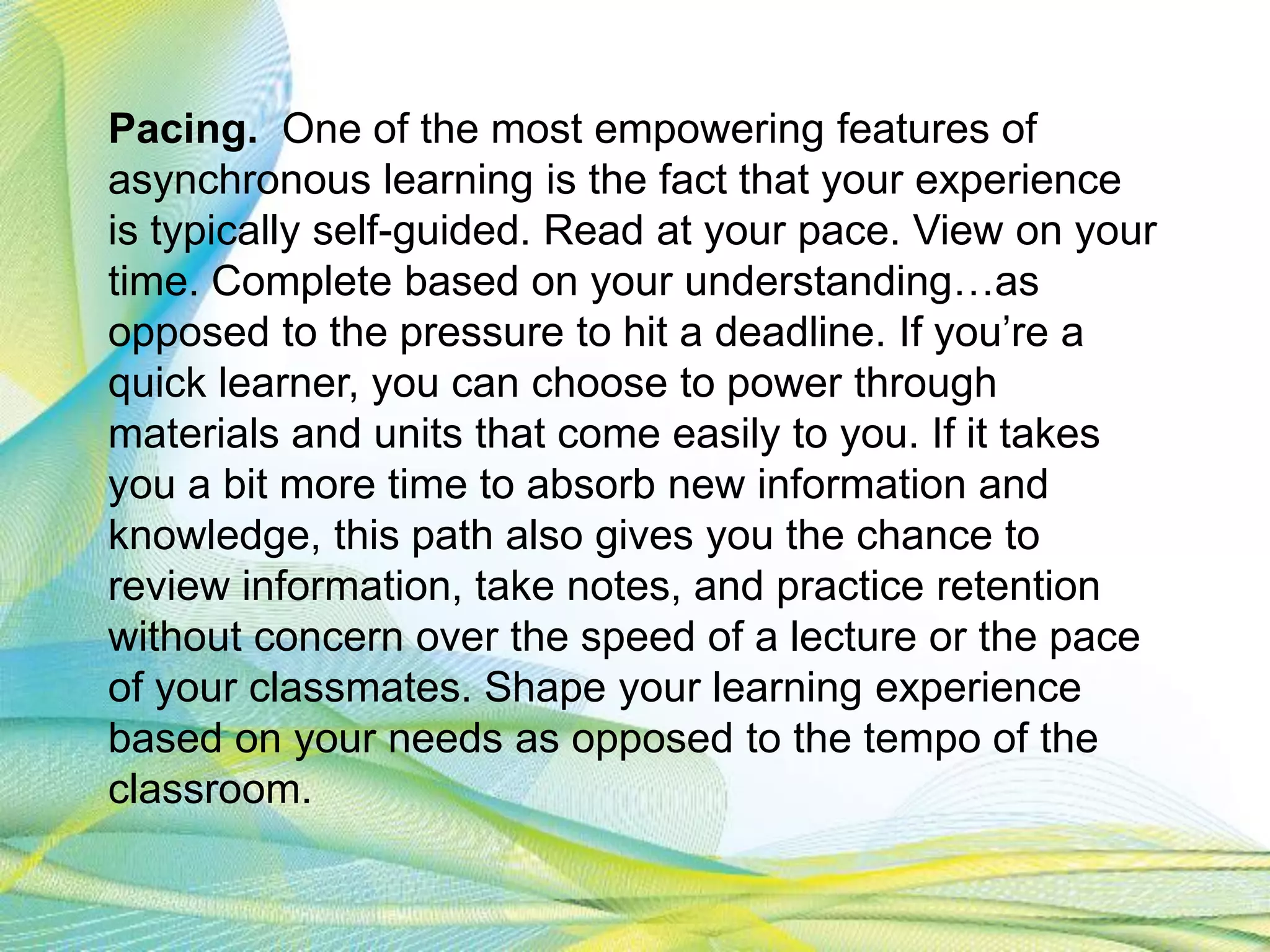 Asynchronous Learning vs Synchronous Learning | PDF