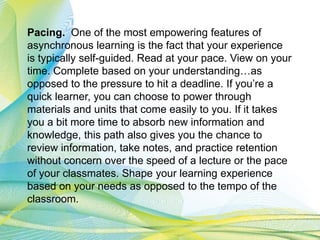 Asynchronous Learning vs Synchronous Learning | PDF