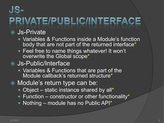 Asynchronous Module Definition (AMD) used for Dependency Injection (DI) and MVVM | PPTX