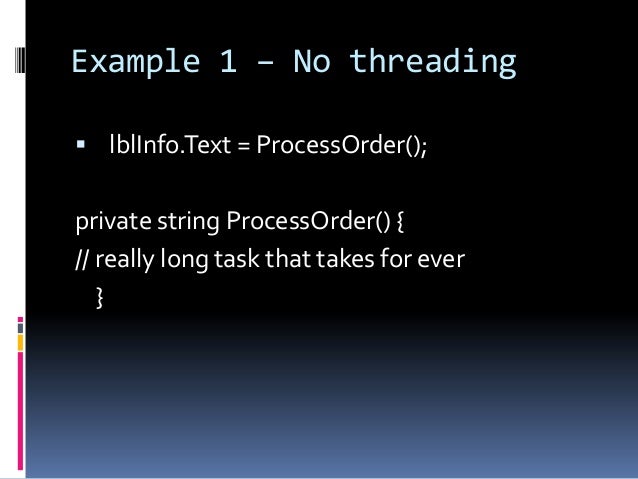 Asynchronous Programming