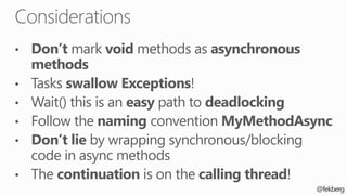 Asynchronous programming from Xamarin Hakcday in Melbourne | PPT