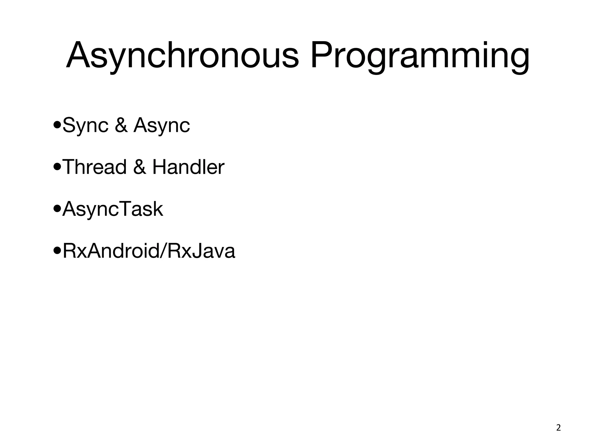 Android Asynchronous Programming Ppt