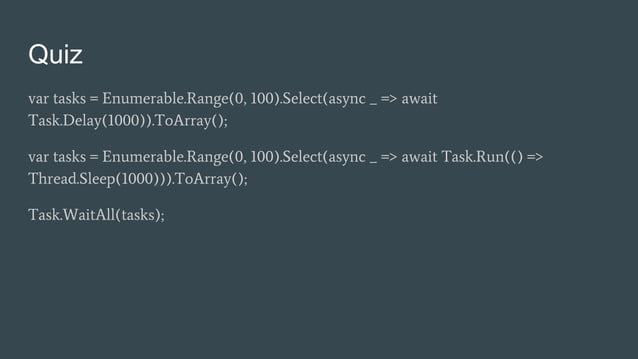 Asynchronous Programming in .NET