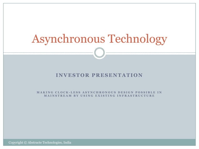 Asynchronous technology | PPT