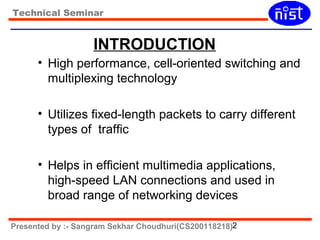 Asynchronous transfer mode (atm) | PPT