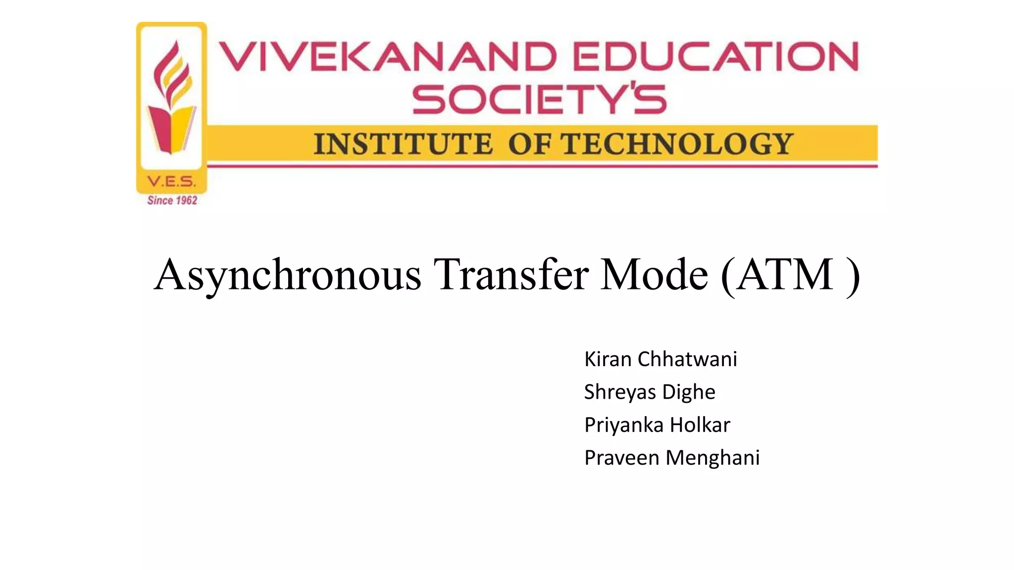 Asynchronous transfer mode (ATM) | PPTX | Computer Networking | Computing