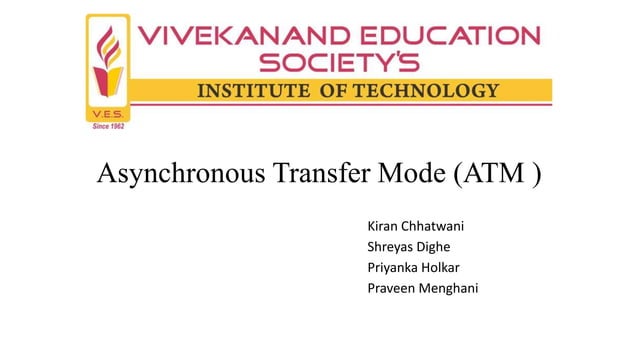 Asynchronous Transfer Mode Atm Pptx Computer Networking Computing
