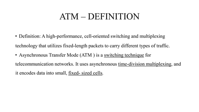 Asynchronous Transfer Mode Atm Pptx Computer Networking Computing