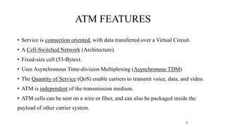 Asynchronous transfer mode (ATM) | PPTX | Computer Networking | Computing
