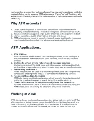 Asynchronous transfer mode (atm) | PDF
